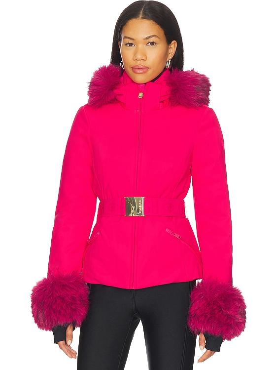 GOLDBERGH Goldbergh Giselle Ski Jacket with Fur Trim and Belt Detail